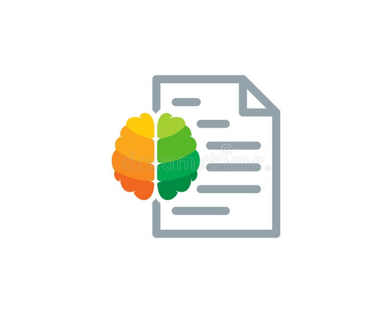 Document Brain Logo Icon Design Stock Vector - Illustration of abstract ...