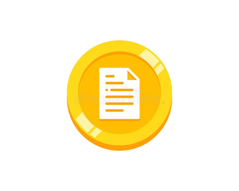 Document Coin Logo Icon Design Stock Vector - Illustration of concept ...