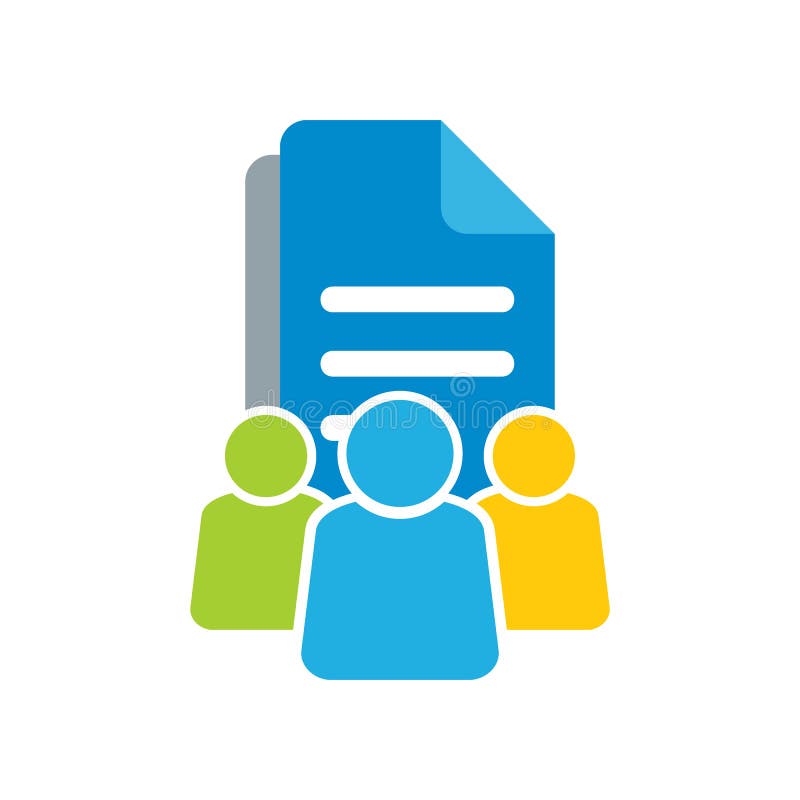 Document Group Logo Icon Design Stock Vector - Illustration of club ...