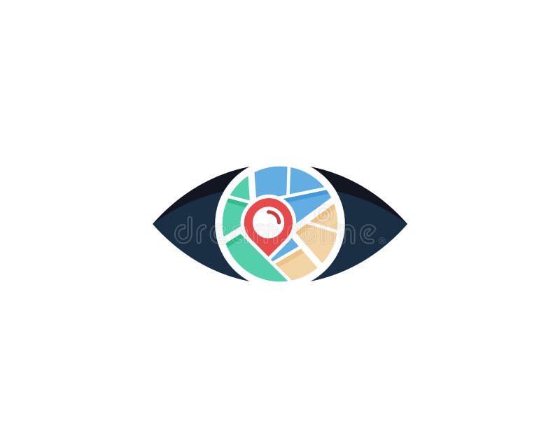 Eye Map Logo Icon Design stock vector. Illustration of earth - 126694584