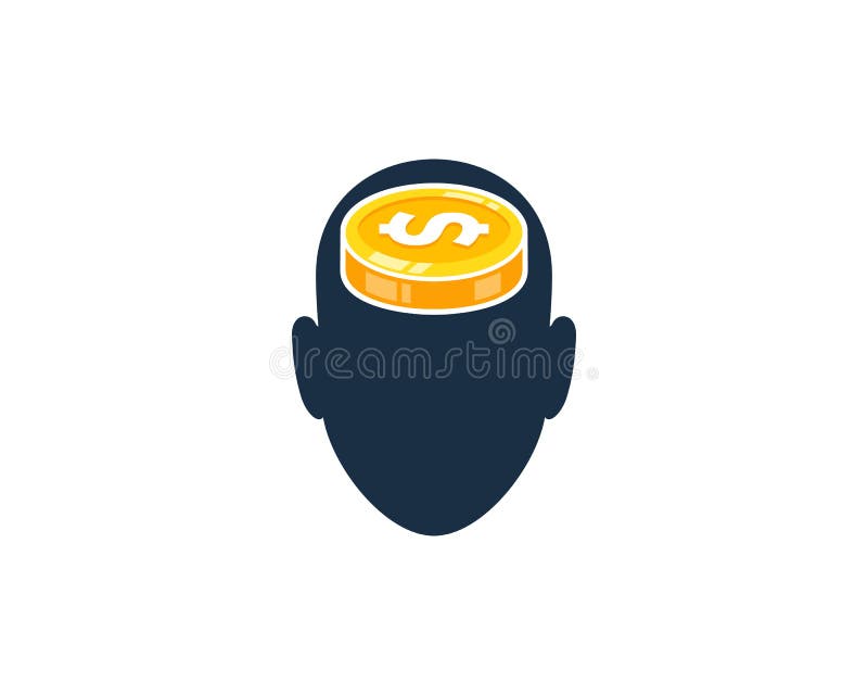 Brain Coin Logo Icon Design Stock Illustration - Illustration of ...