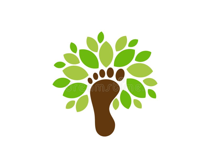 Foot Tree Logo Icon Design stock vector. Illustration of forest - 127943056