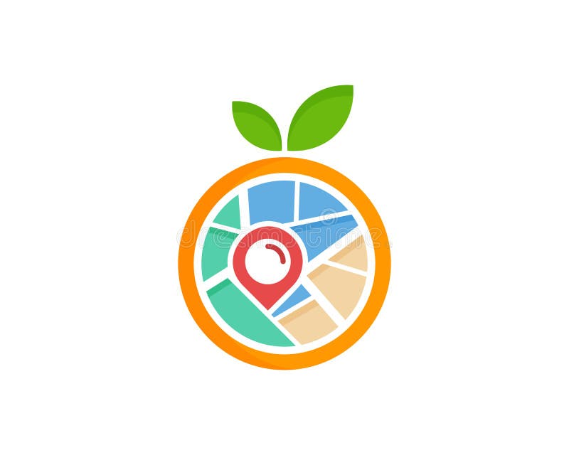 Fruit Map Logo Icon Design stock vector. Illustration of logotype ...