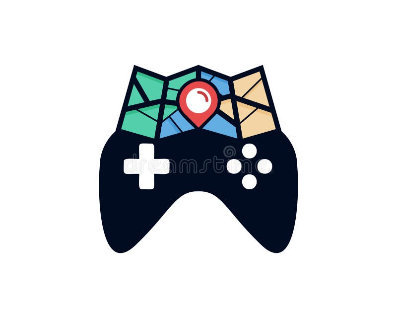 Game Map Logo Icon Design stock vector. Illustration of control - 126683967