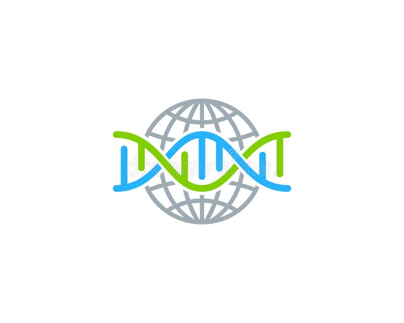 Globe Dna Logo Icon Design stock vector. Illustration of evolution ...