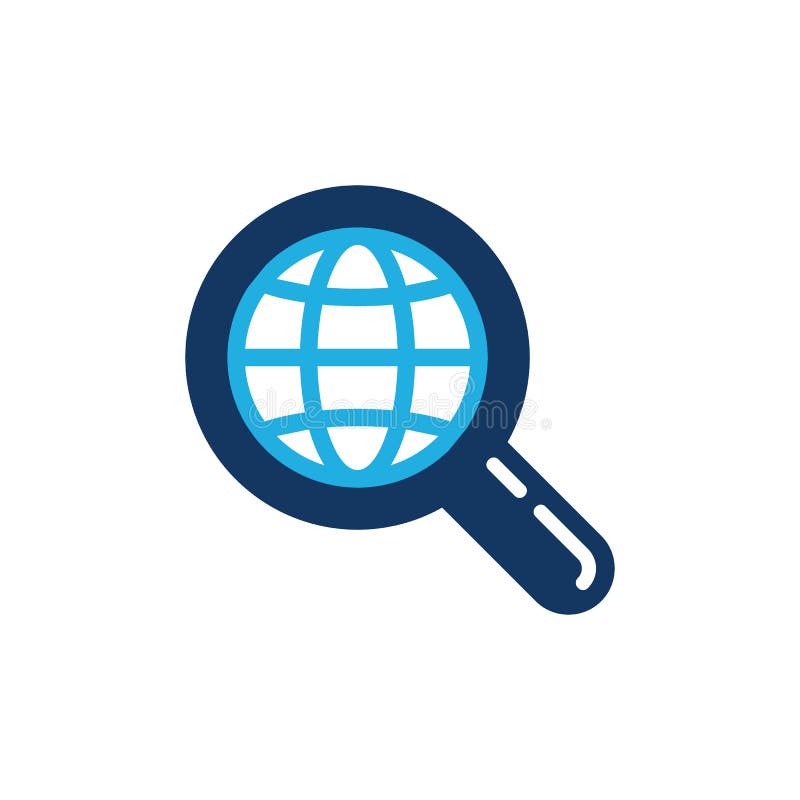 Globe Search Logo Icon Design Stock Vector - Illustration of graphic ...