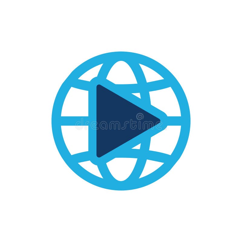 Globe Video Logo Icon Design Stock Illustration - Illustration of ...