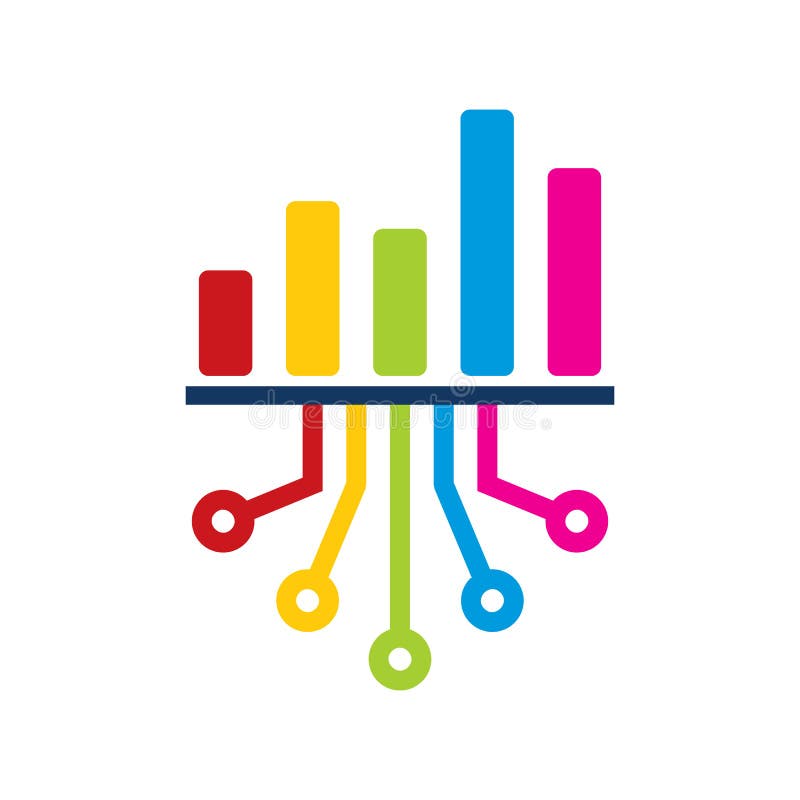 Graph Digital Logo Icon Design Stock Vector - Illustration of chart ...