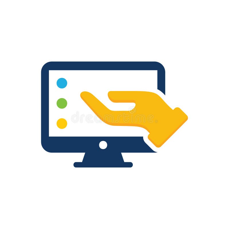 Help Computer Logo Icon Design Stock Vector - Illustration of health ...