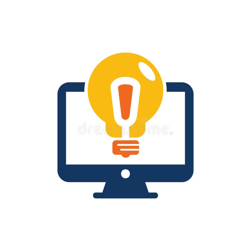 Idea Computer Logo Icon Design Stock Vector - Illustration of desktop ...