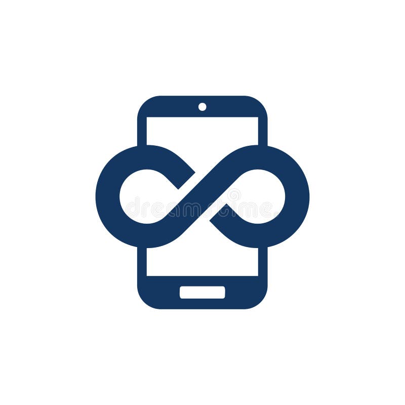 Infinity Mobile Logo Icon Design Stock Vector - Illustration of ...