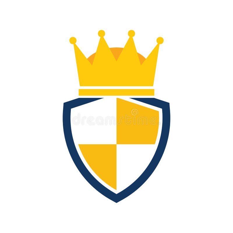 King Shield Logo Icon Design Stock Vector - Illustration of premium ...