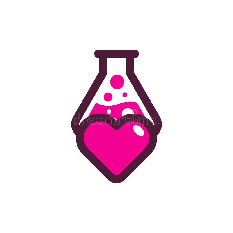 Love Science Lab Icon Logo Design Element Stock Vector - Illustration ...