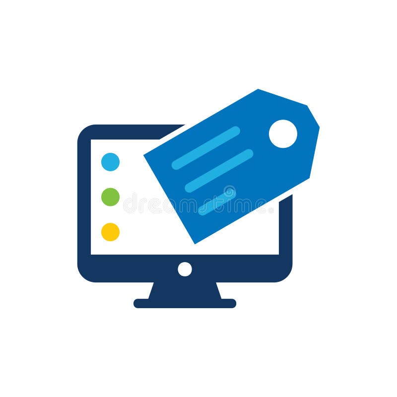 Label Computer Logo Icon Design Stock Vector - Illustration of design ...