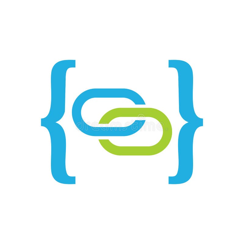 Link Code Logo Icon Design stock vector. Illustration of data - 125005896