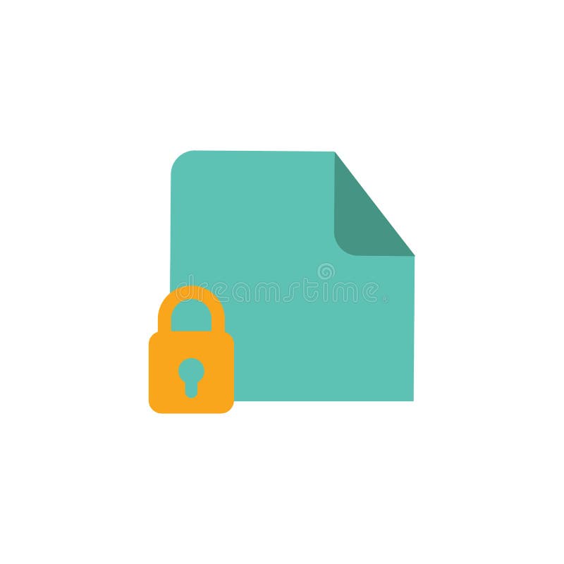 Lock Document Logo Icon Design Stock Vector - Illustration of label ...