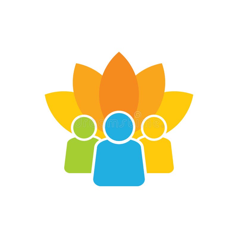 Lotus Group Logo Icon Design Stock Vector - Illustration of beauty ...