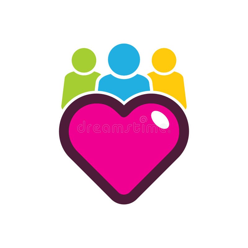 Love Group Logo Icon Design Stock Vector - Illustration of married ...