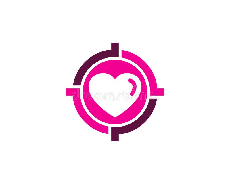 Love Target Logo Icon Design Stock Vector - Illustration of creative ...