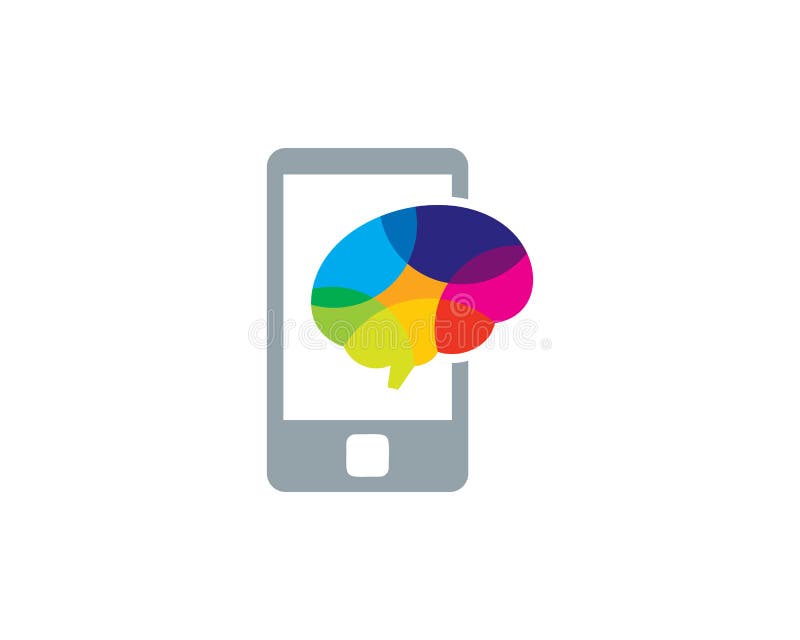 Mobile Brain Logo Icon Design Stock Vector - Illustration of element ...