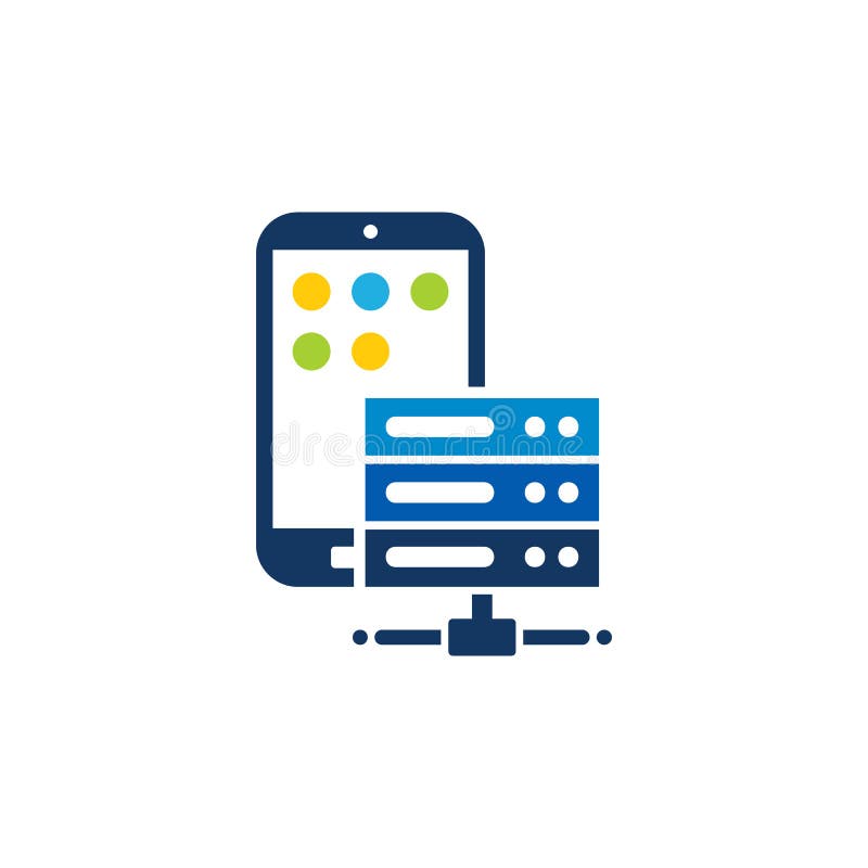 Mobile Server Logo Icon Design Stock Vector - Illustration of design ...