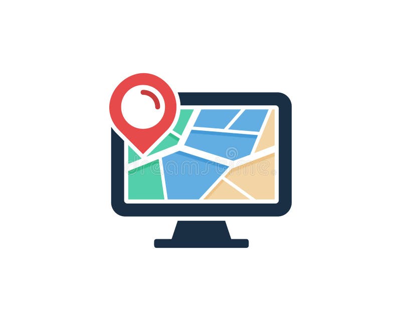 Online Map Logo Icon Design Stock Vector - Illustration of logotype ...