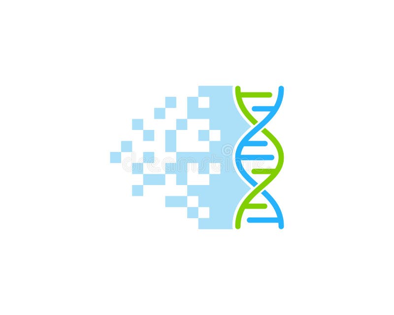 Pixel art DNA helix stock vector. Illustration of simple - 53644508