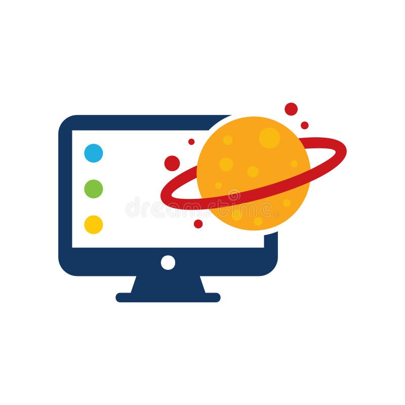 Globe Computer Logo Icon Design Stock Vector - Illustration of global ...