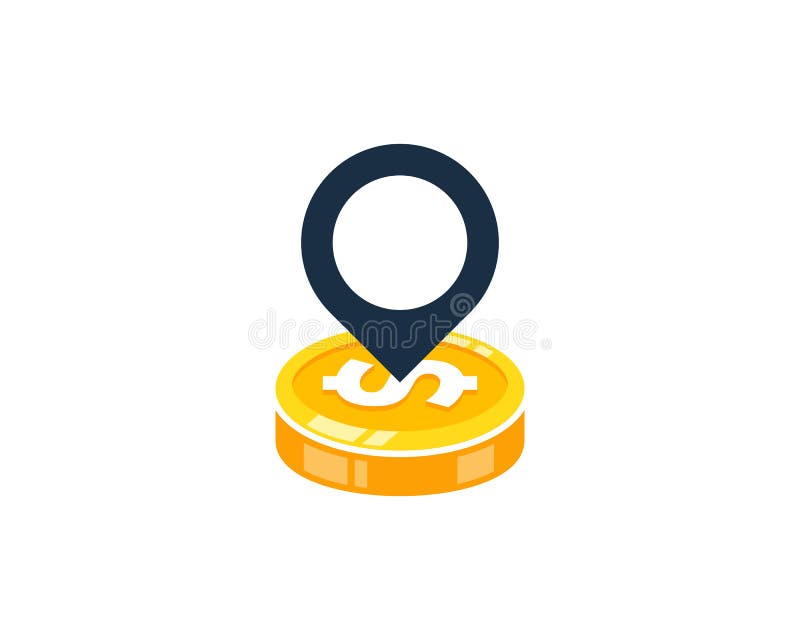 Point Coin Logo Icon Design Stock Vector - Illustration of investment ...