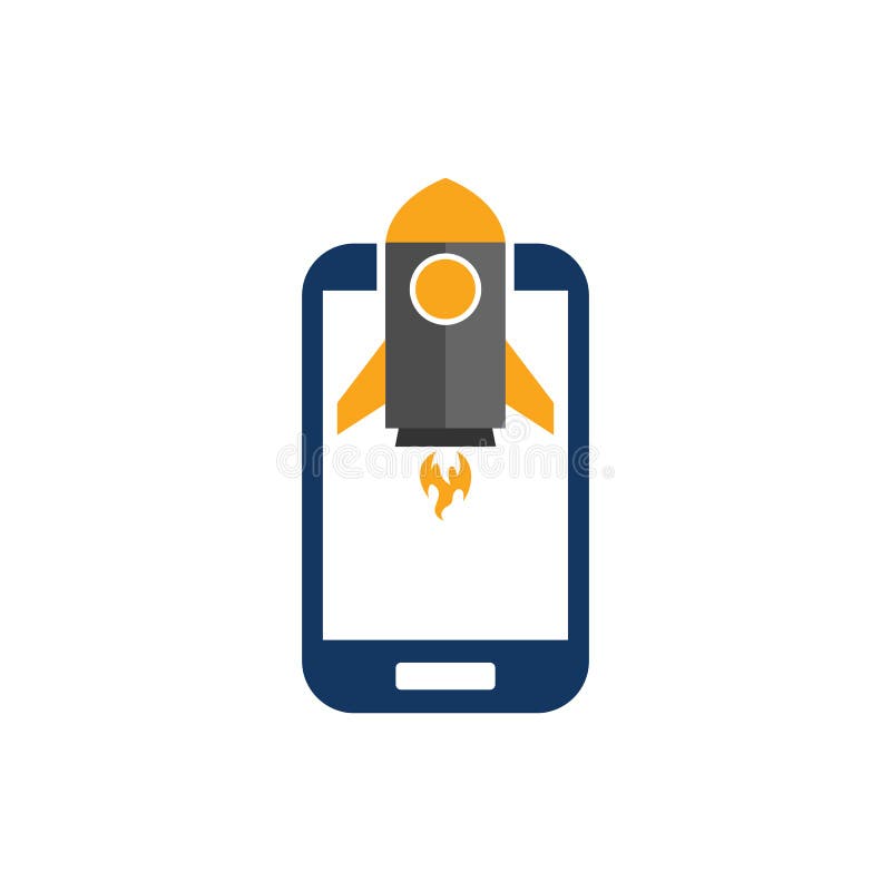 Rocket Mobile Logo Icon Design Stock Vector - Illustration of creative ...