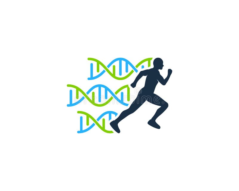 Run Dna Logo Icon Design stock vector. Illustration of genetic - 125569443