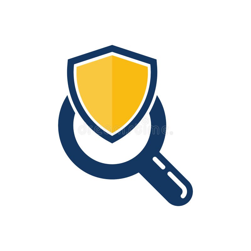 Shield Search Logo Icon Design Stock Illustration - Illustration of ...