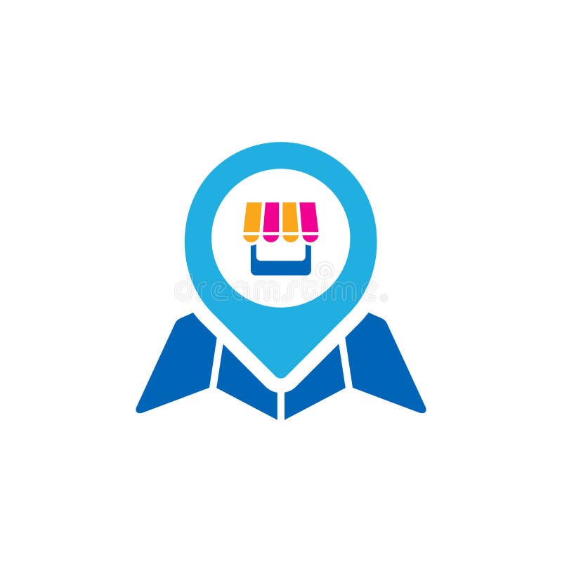 Shop Map Logo Icon Design stock vector. Illustration of abstract ...