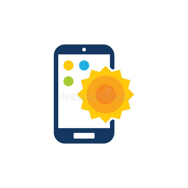 Sun Mobile Logo Icon Design Stock Vector - Illustration of concept ...