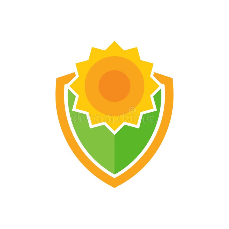 Sun Shield Logo Icon Design Stock Vector - Illustration of graphic ...