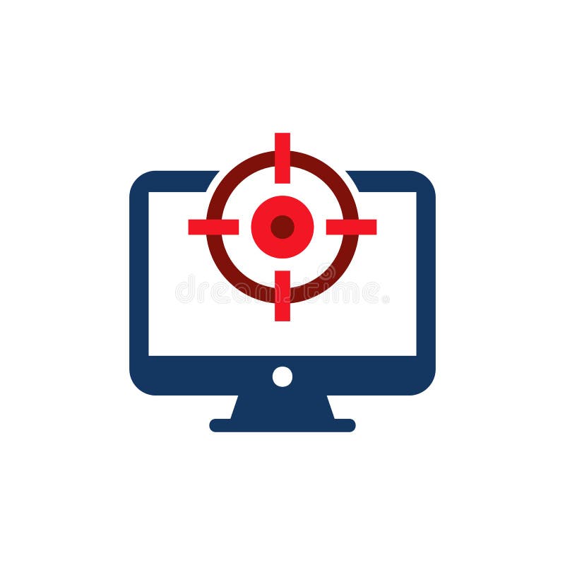 Target Computer Logo Icon Design Stock Vector - Illustration of desktop ...