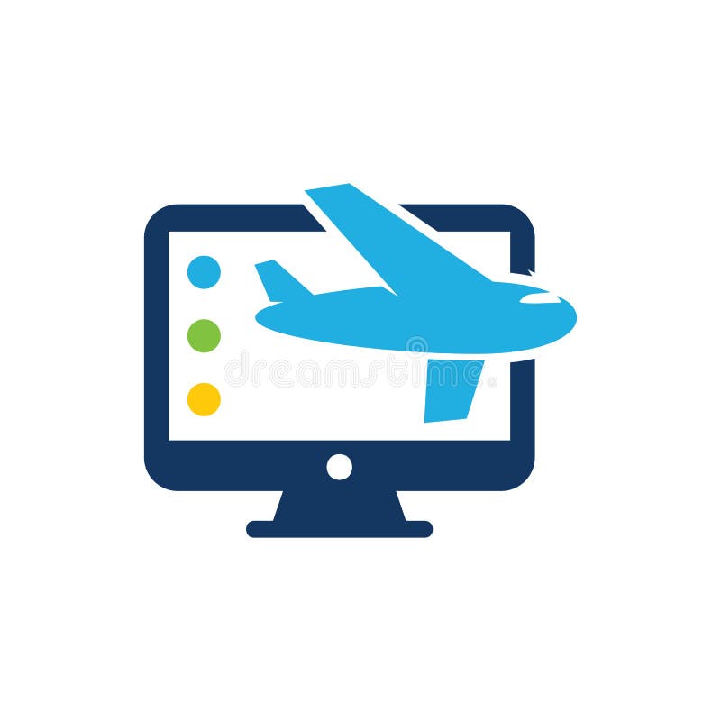 Travel Computer Logo Icon Design Stock Illustration - Illustration of ...