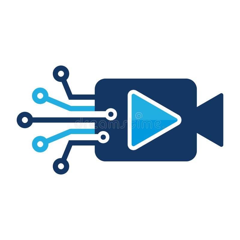Video Computer Icon Logo Design Element Stock Vector - Illustration of ...