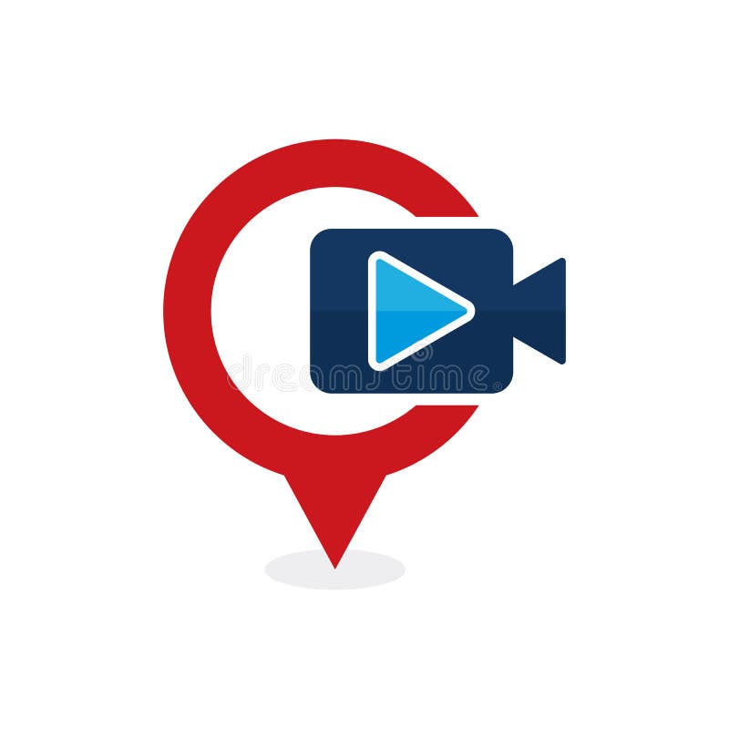 Video Point Logo Icon Design Stock Vector - Illustration of marker ...