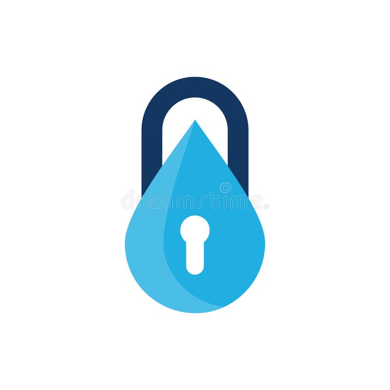Water Lock Logo Icon Design Stock Vector - Illustration of logotype ...