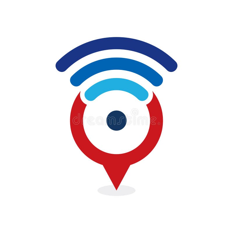 Wifi Point Logo Icon Design Stock Illustration - Illustration of marker ...
