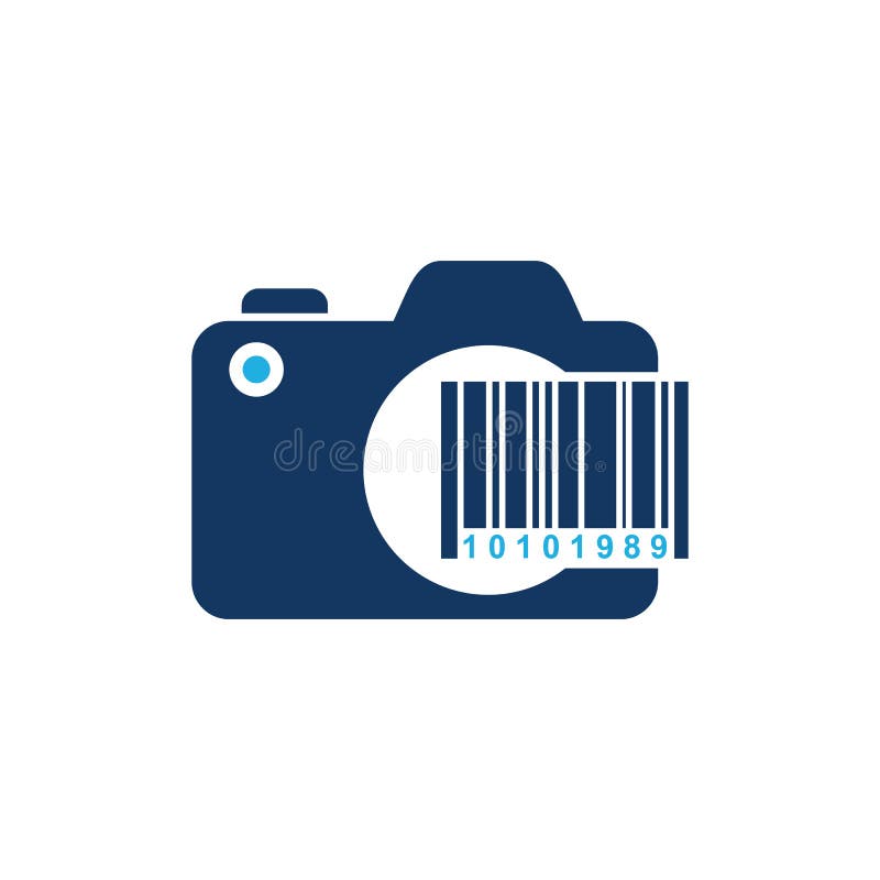 Barcode Camera Logo Icon Design Stock Vector - Illustration of creative ...