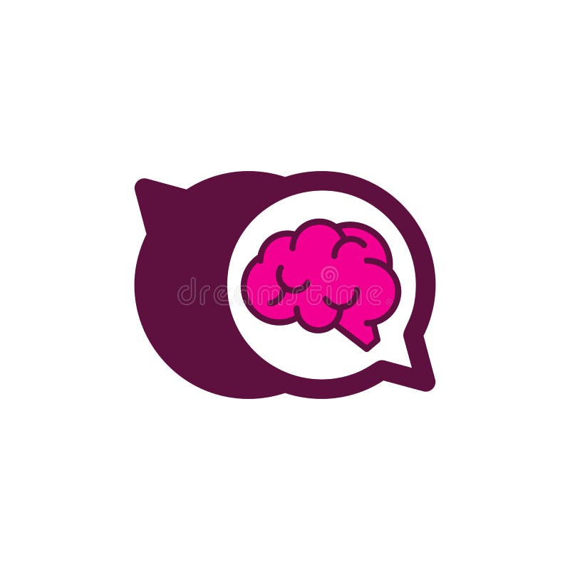 Brain Chat Logo Icon Design Stock Vector - Illustration of group ...