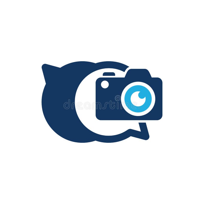 Camera Chat Logo Icon Design Stock Vector - Illustration of camera ...