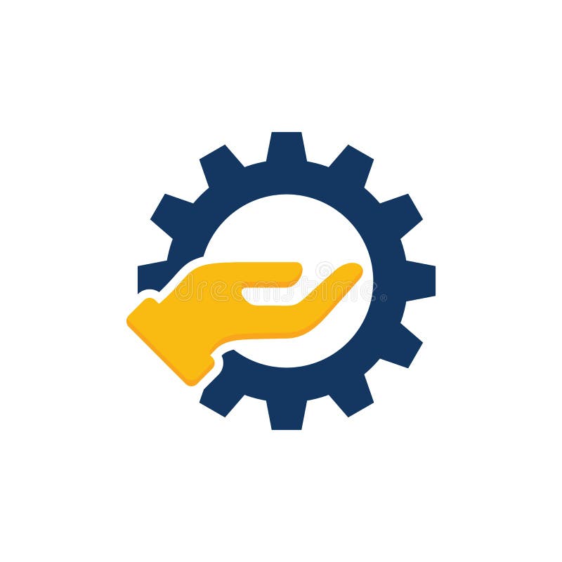 Hand Factory Logo Icon Design Stock Vector - Illustration of energy ...