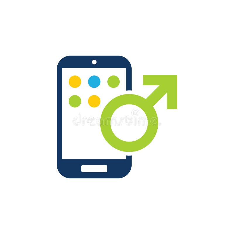 Cellphone Male Man Logo Icon Design Stock Vector - Illustration of ...