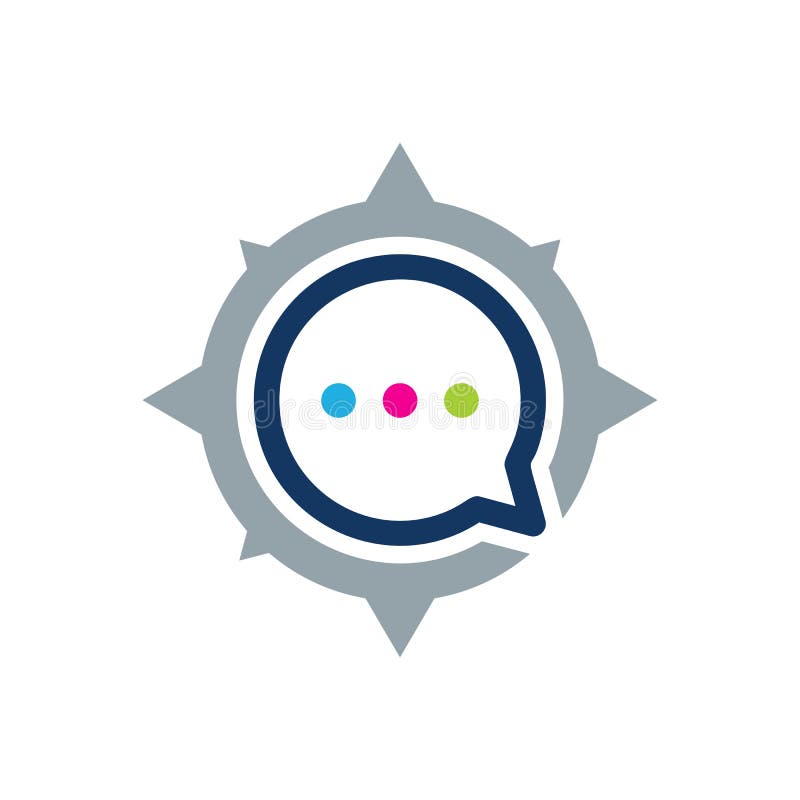Chat Compass Logo Icon Design Stock Vector - Illustration of adventure ...