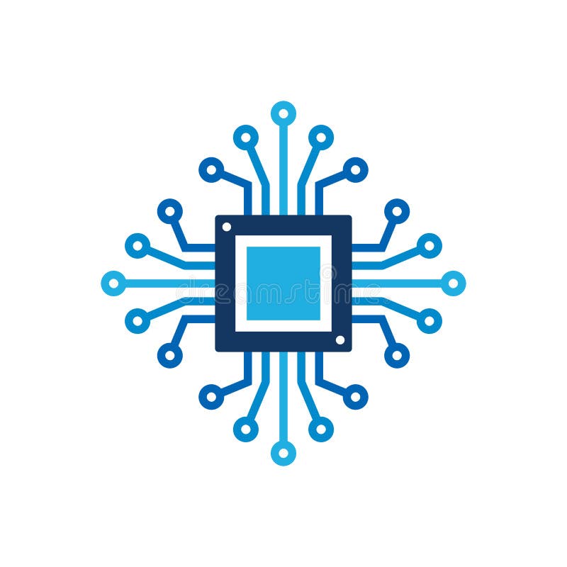 Chip Digital Logo Icon Design Stock Vector - Illustration of concept ...