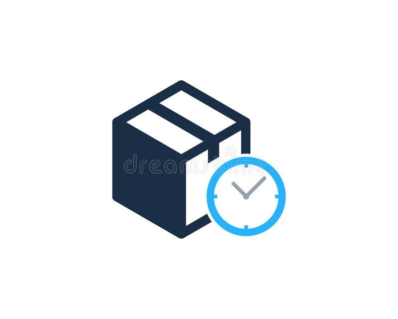 Clock Box Logo Icon Design stock vector. Illustration of management ...