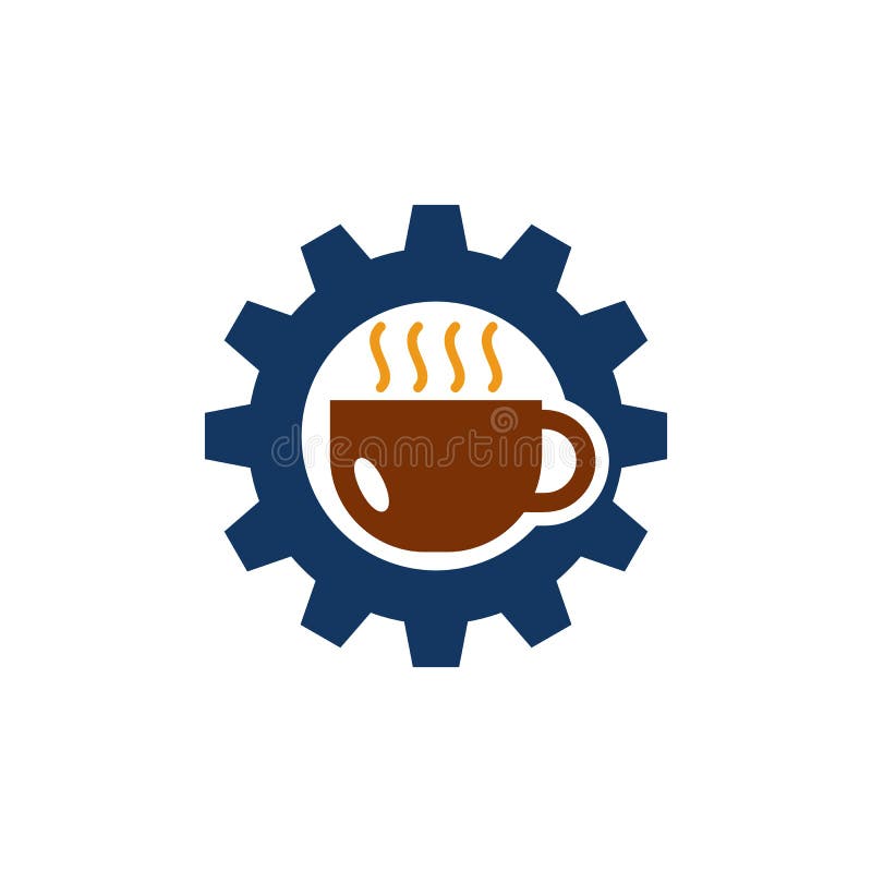 Coffee Gear Logo Icon Design Stock Vector - Illustration of gear, cafe ...